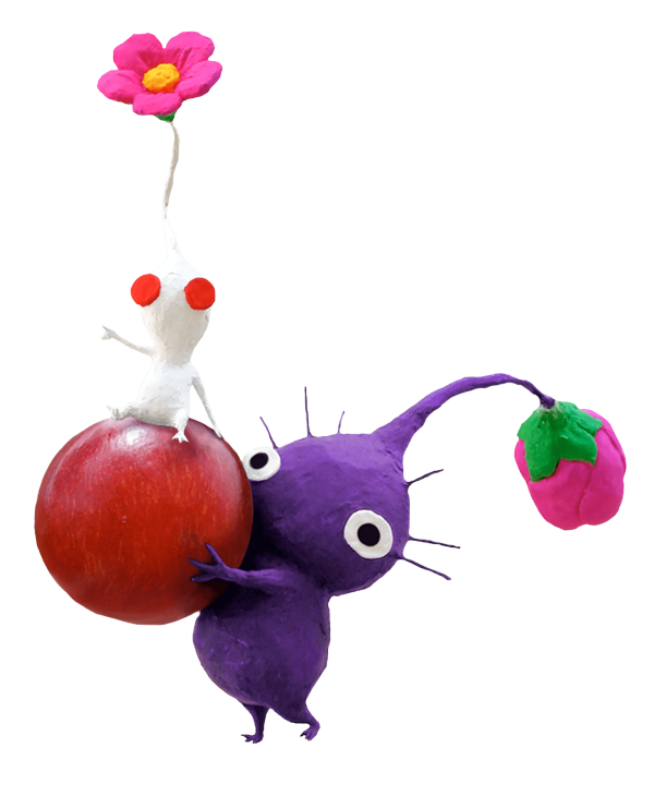 File:Purple and White Pikmin Clay Art.png - Pikipedia, the Pikmin wiki