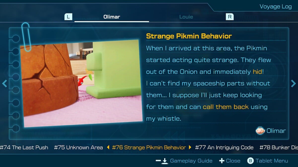 Pikmin 4 voyage log - Pikipedia, the Pikmin wiki
