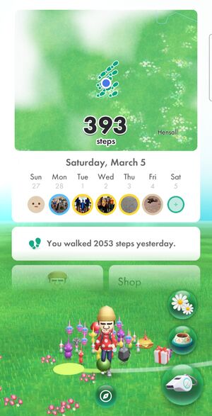 Pikmin Bloom interface - Pikipedia, the Pikmin wiki