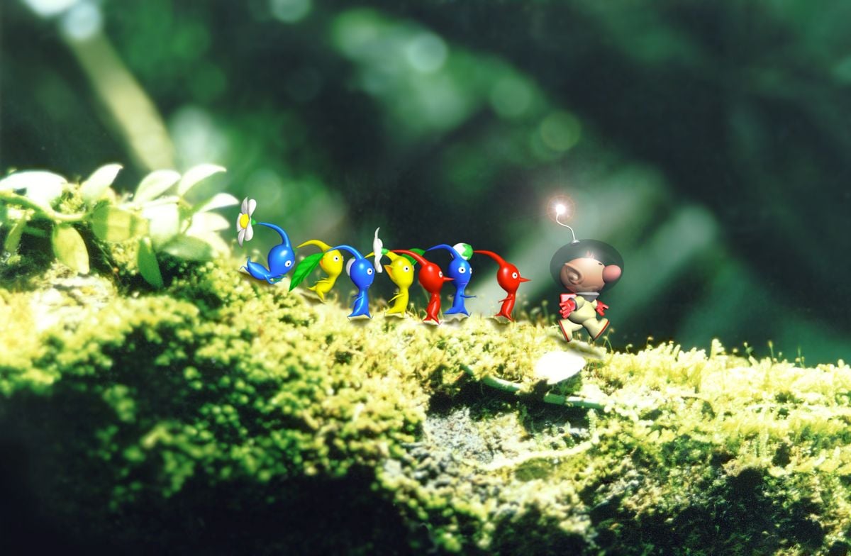File:Pikmin follow Olimar P1 group art.jpg - Pikipedia, the Pikmin wiki