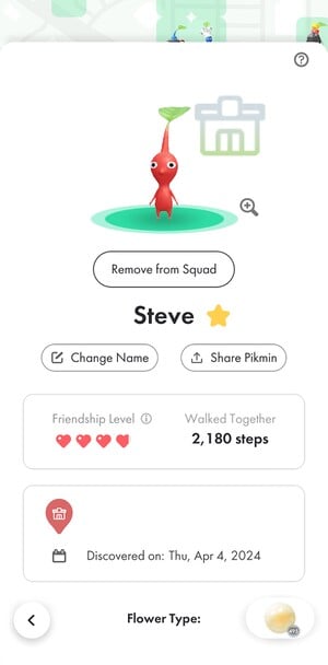 Pikmin Bloom interface - Pikipedia, the Pikmin wiki