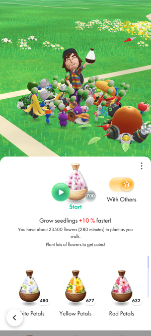Pikmin Bloom interface - Pikipedia, the Pikmin wiki