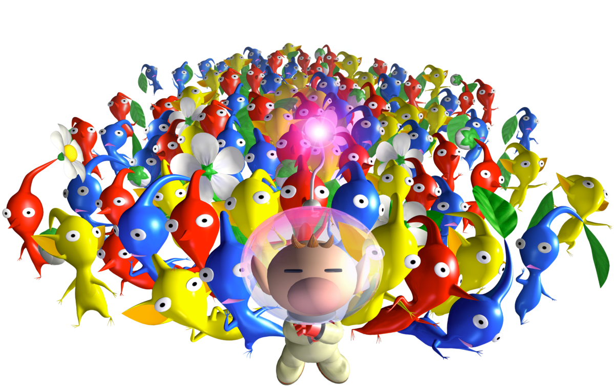 File:Olimar and many Pikmin P1 art.png - Pikipedia, the Pikmin wiki