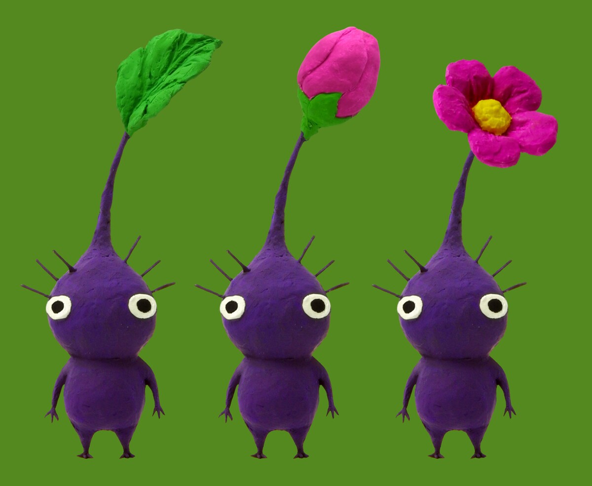 File:Purple Pikmin P2 maturity stages.jpg - Pikipedia, the Pikmin wiki