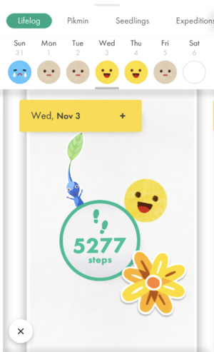 Pikmin Bloom interface - Pikipedia, the Pikmin wiki